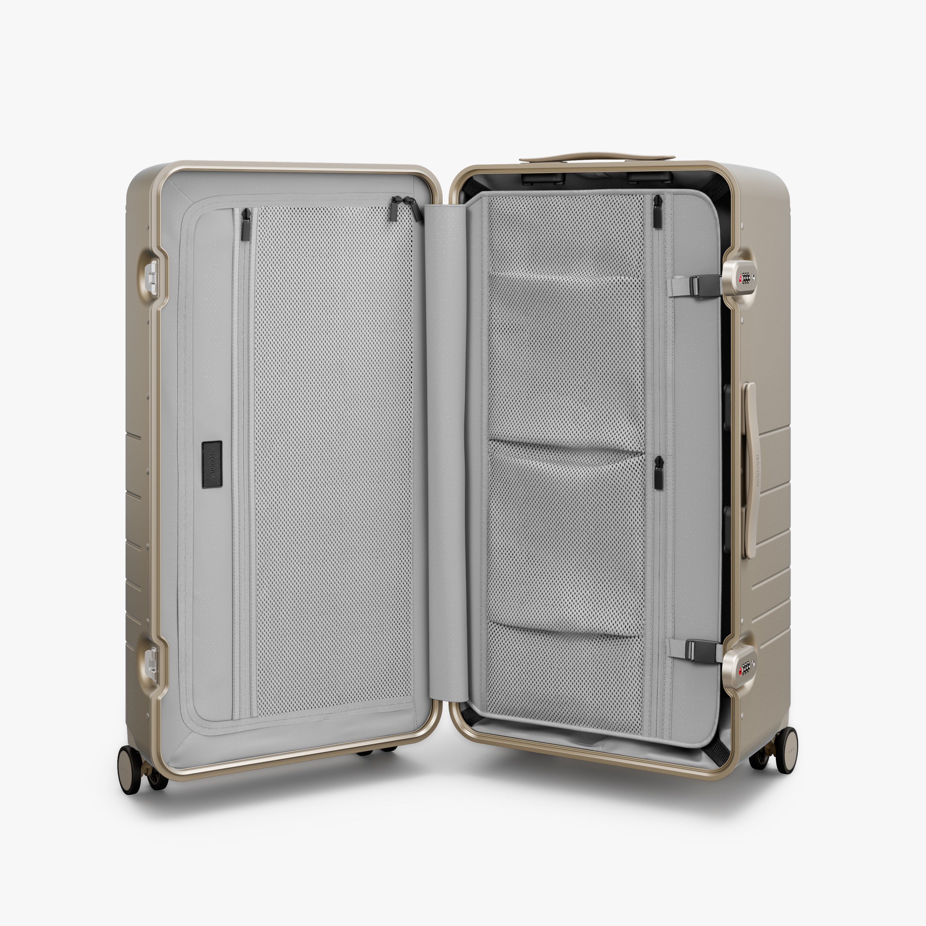 Hybrid Trunk Check-In Luggage | Aluminum Suitcases – Monos